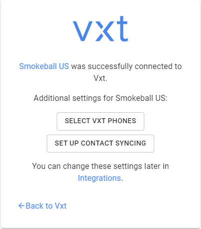 VXT Integration – Smokeball Support Hub