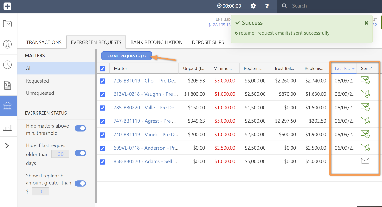 Set up an Evergreen Retainer – Smokeball Support Hub
