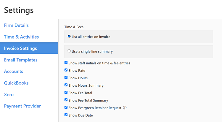 Add an Evergreen Retainer request to an invoice – Smokeball Support Hub
