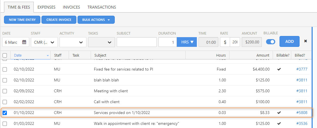 Block Billing Best Practices – Smokeball Support Hub