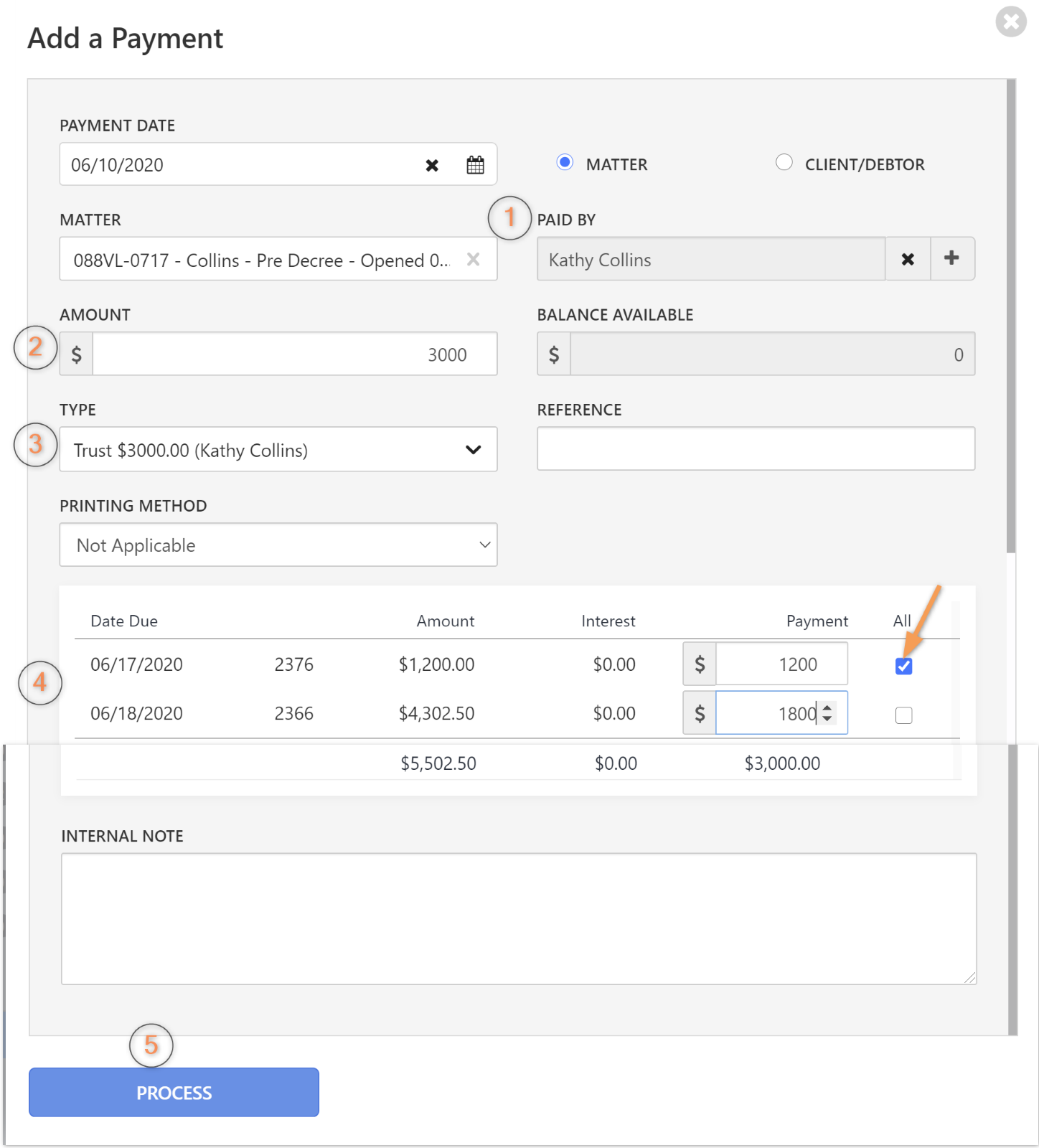 Add a Payment to Multiple Invoices – Smokeball Support Hub