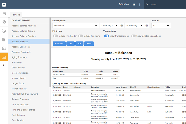 Billing Reports – Smokeball Support Hub