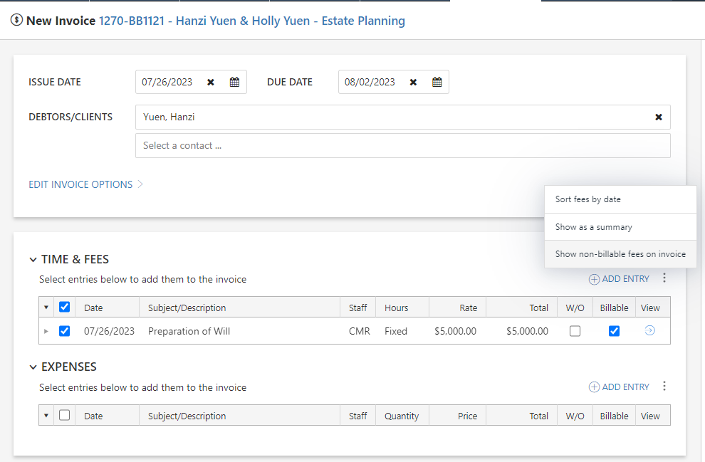 Estate Planning Billing Best Practices – Smokeball Support Hub