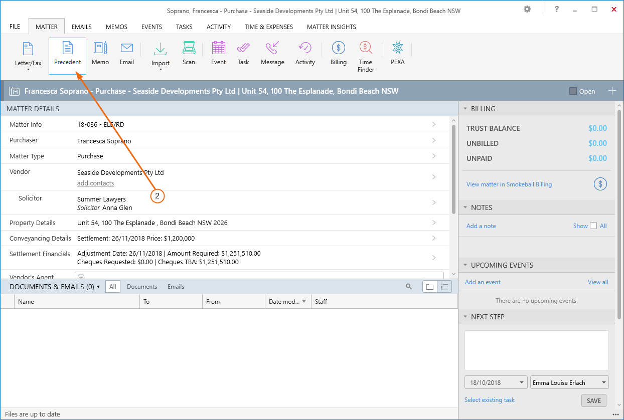 Add a Precedent created in Microsoft Word – Smokeball Support Hub