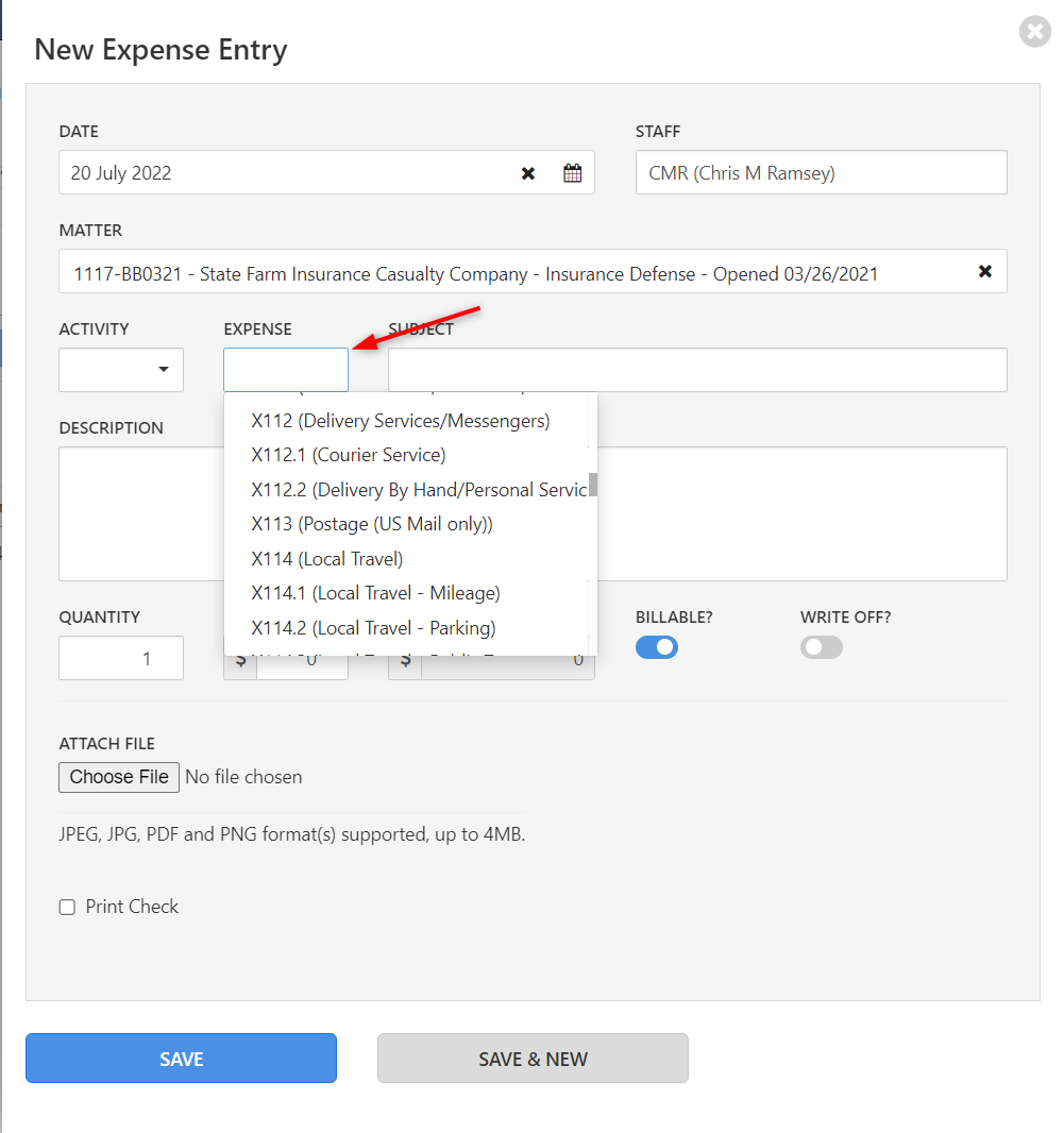 Smokeball Bill - LEDES/UTBMS Billing – Smokeball Support Hub