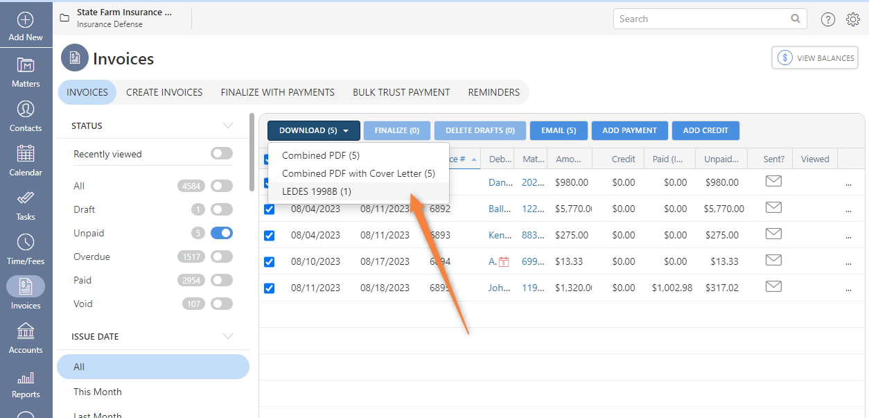LEDES/UTBMS Billing – Smokeball Support Hub