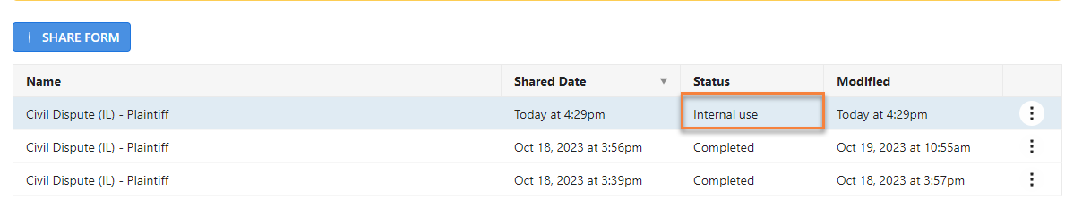 Share an Intake form to internal Staff – Smokeball Support Hub