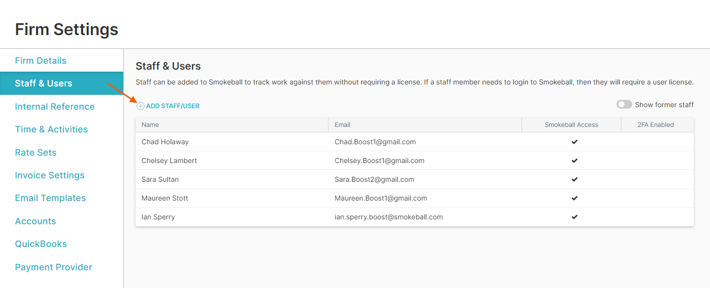 Create a new Smokeball user – Smokeball Support Hub