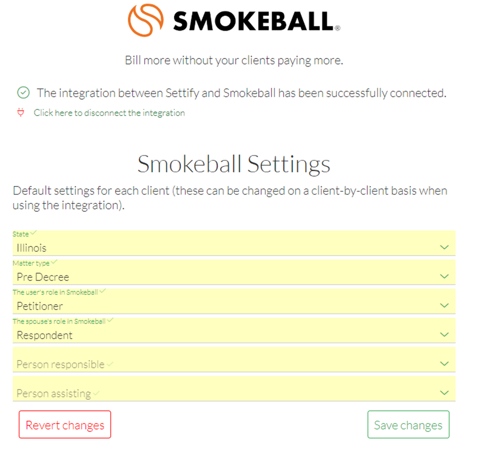 Integrating Settify with Smokeball – Smokeball Support Hub