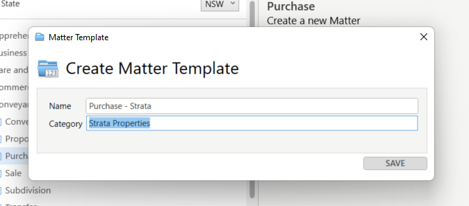 Set up matter templates – Smokeball Support Hub